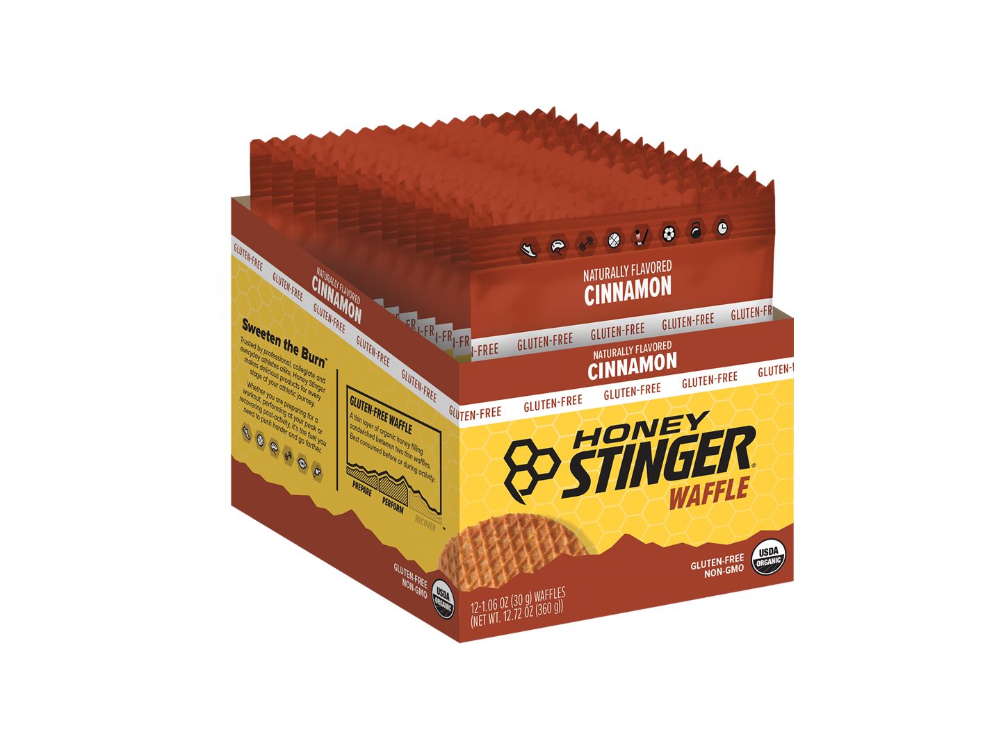 Supplement Honey Stinger GF Organic Waffle Cinnamon 12 Pack – The Bike Hub